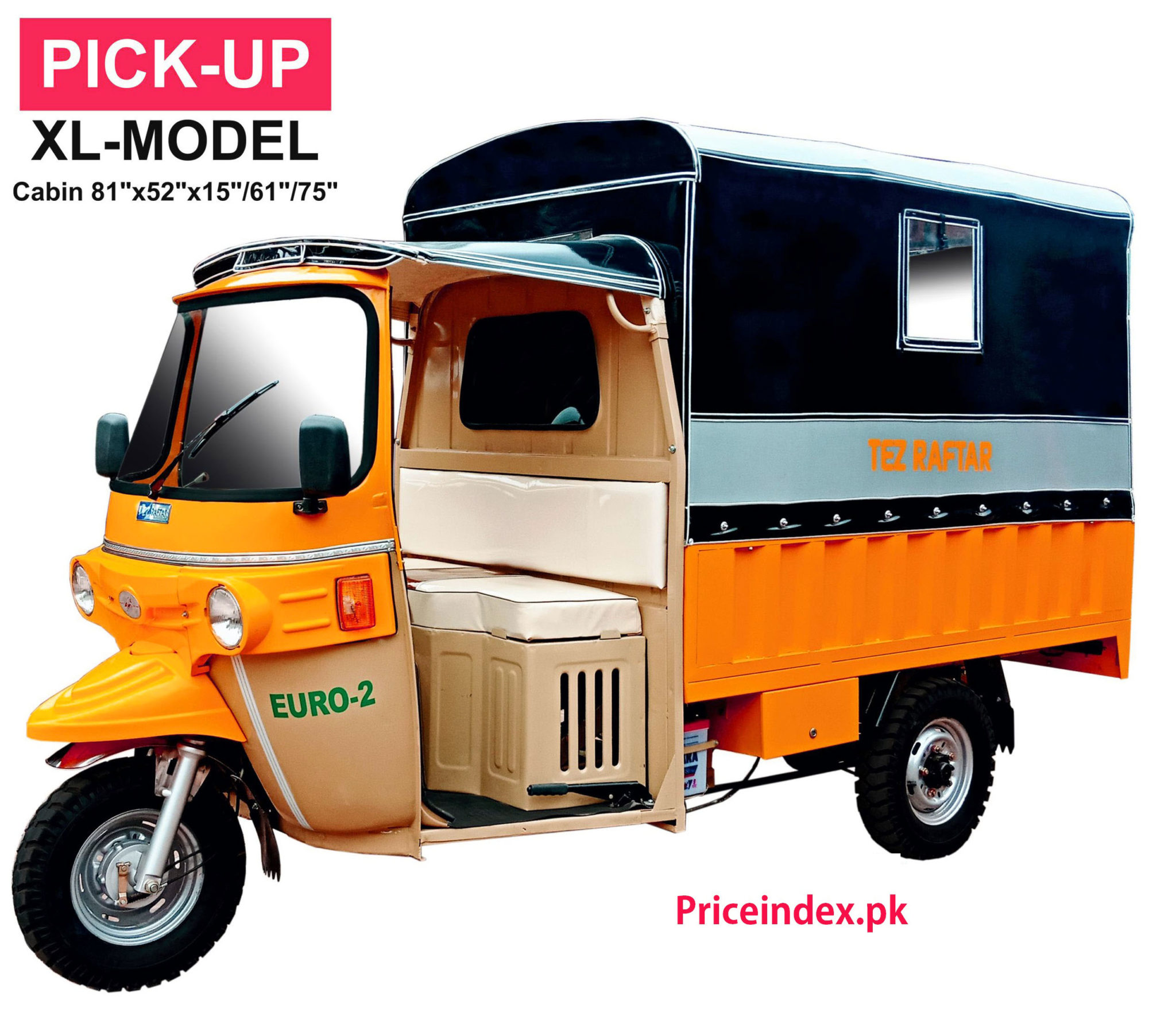 Tez Raftar Rickshaw and Loader Prices in Pakistan 2024 - Auto Rickshaws